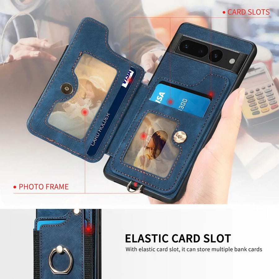 Pixel 8 Case | Luxury Leather Wallet Pixel 8 Pro Phone Cover – The ...