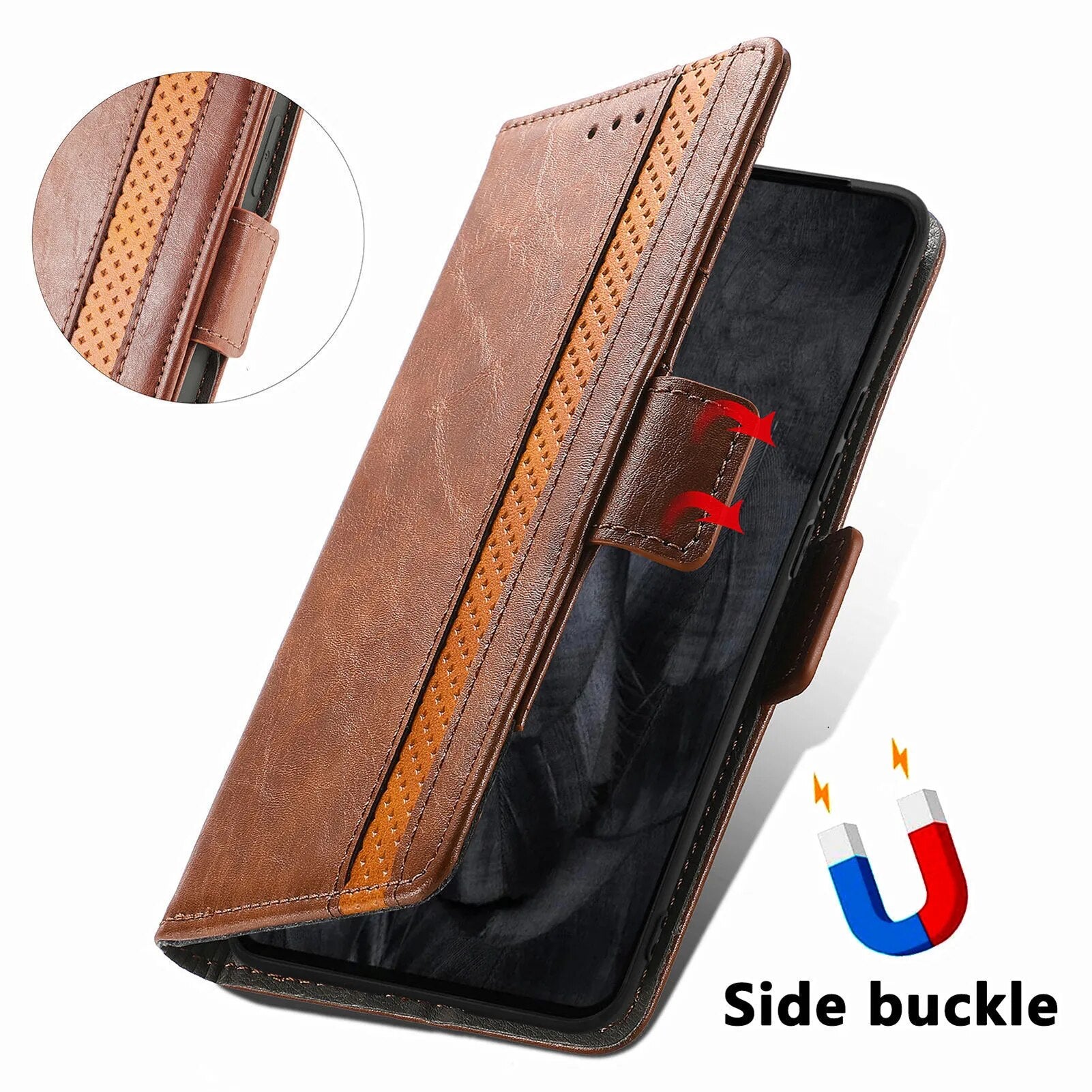 Pixel 8 Case | Premium Leather Case with Multifunction Wallet – The Pixel Store