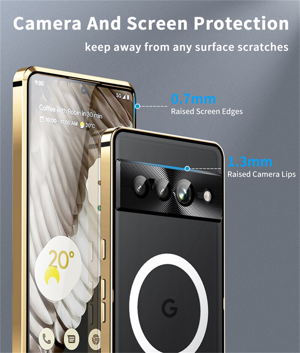 MagSafe Shockproof Metal Armor Case For Google Pixel 7 Pro – The Pixel ...