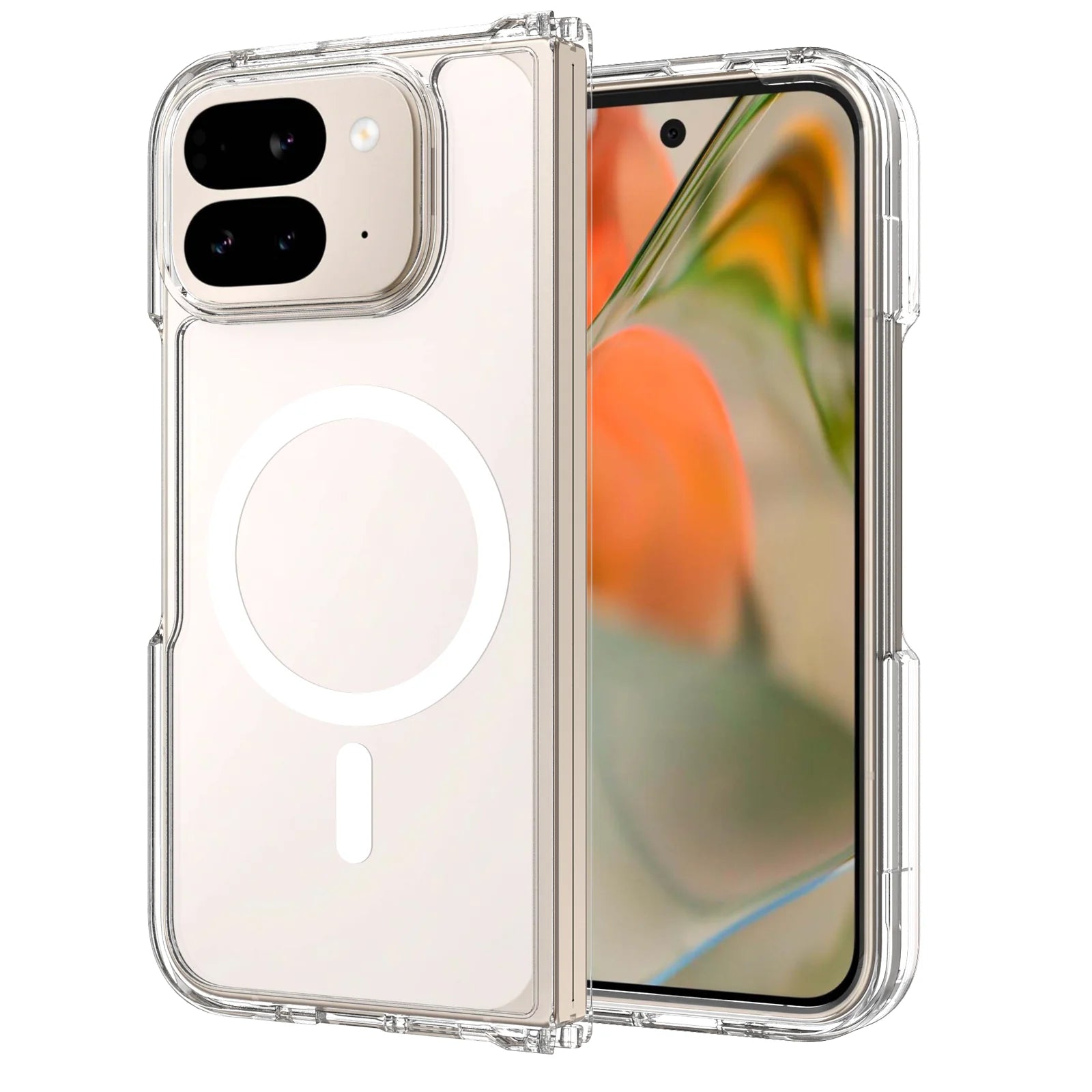 Google Pixel 10 Pro Fold Clear MagSafe Case – Military-Grade Hybrid ...