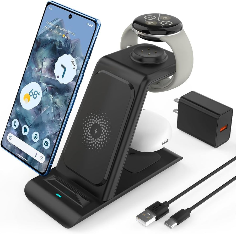 3 in 1 Google Pixel Charging Station | Pixel Watch 1 and 2 Charger ...